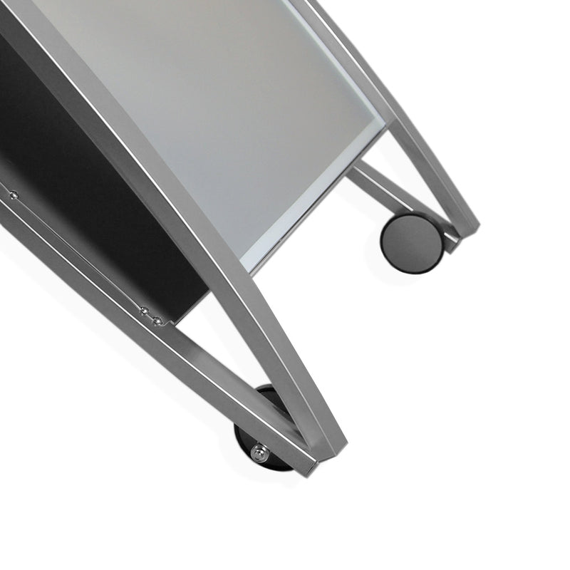 A1 Curved A-Frame Pavement Sign Poster Display With Wheels | Displaysense