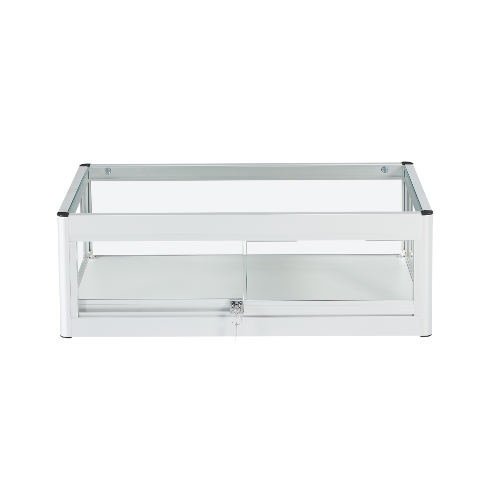 Lockable Counter Top Sliding Door Glass Display Cabinet | Displaysense