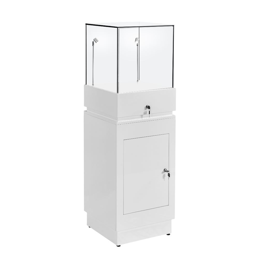 Freestanding Glass Display Cabinets – Lockable & LED | Displaysense ...